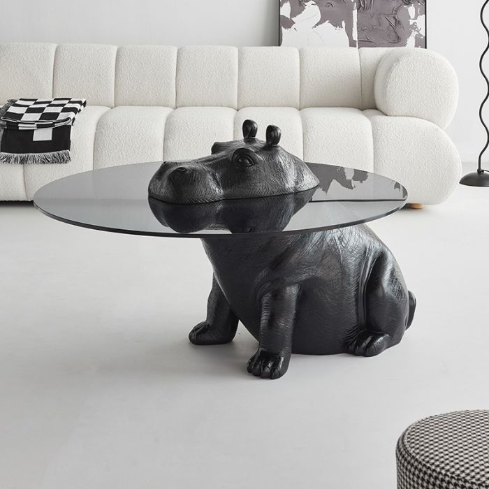 Hippo Grey Fiberglass Coffee Table