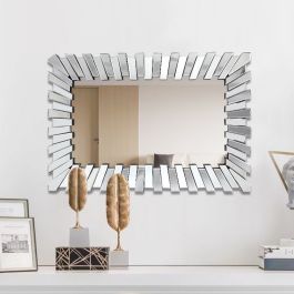 Silver Rectangle Wall Mirror | Model A - Miss City Style