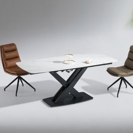 Modern Italian Style Sintered Stone Extendable Dining table 4-10 Seats ...