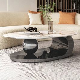 Oval Sintered Stone Coffee Table - Miss City Style