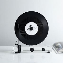 Crystal Vinyl Record Player Table Décor
