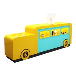 Carton Bus Shape Front/Reception Desk Customisable Colours & Sizes