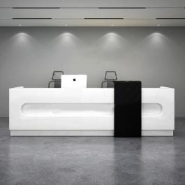 Modern Groove Type Double Color Front/Reception Desk Customisable ...