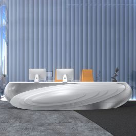 Shell Shape Modern Front/Reception Desk Customisable Colours & Sizes