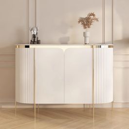 Modern Sintered Stone Sideboard Buffet with 4 Cabinets More Countertop ...